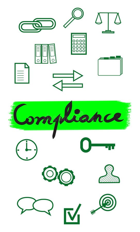 Compliance Concept on Different Devices Stock Illustration ...