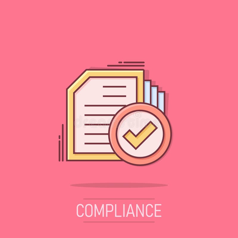 HSE Compliance Cartoon Banner Stock Vector - Illustration of icon ...