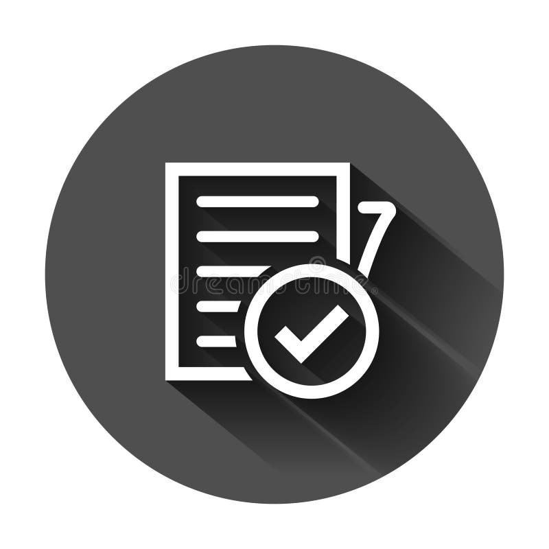 Compliance Document Icon in Flat Style. Approved Process Vector ...
