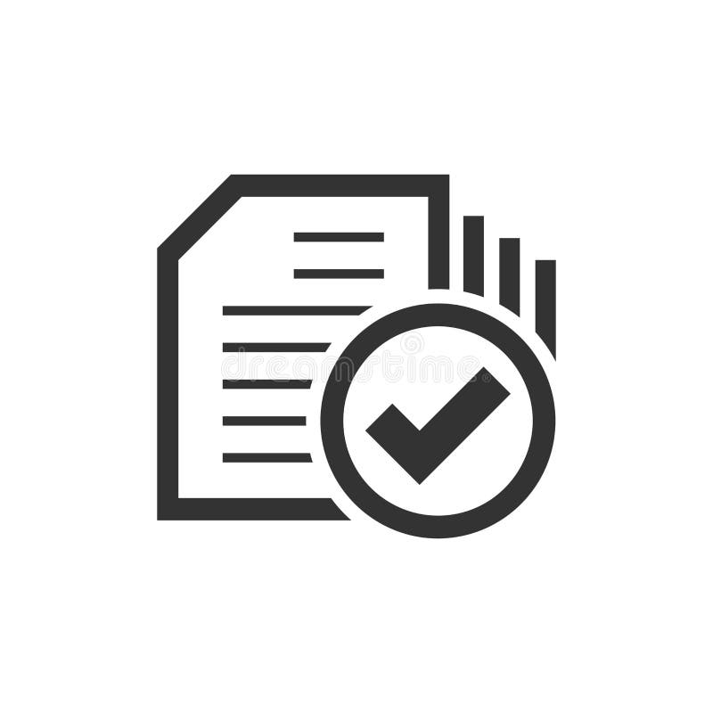 Compliance Document Icon in Transparent Style. Approved Process Vector ...