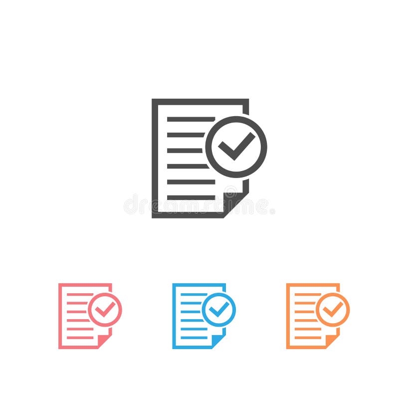Compliance Document Vector Icon. Approved Process Illustration Symbol ...