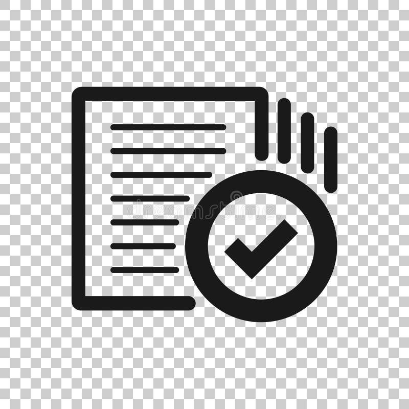 Compliance Document Vector Icon. Approved Process Illustration Symbol ...
