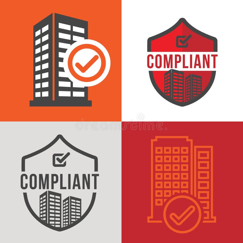 In Compliance Graphic Icon Set Stock Vector - Illustration of approved ...