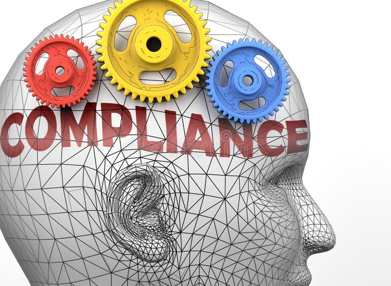 Compliance and Human Mind - Pictured As Word Compliance Inside a Head ...