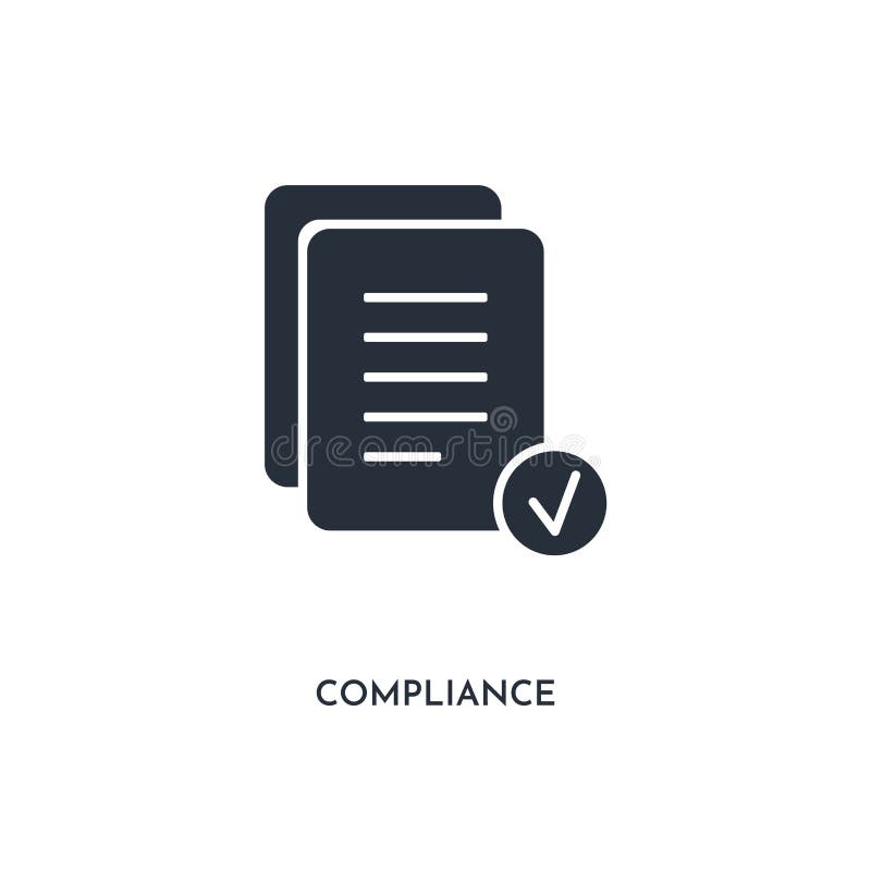 Compliance Icon. Simple Element Illustration. Isolated Trendy Filled ...