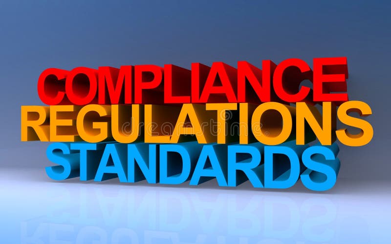 Compliance Regulations Standards on Blue Stock Illustration ...