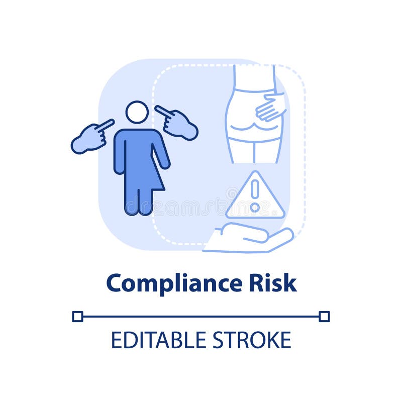 Compliance Risk Light Blue Concept Icon Stock Vector - Illustration of ...