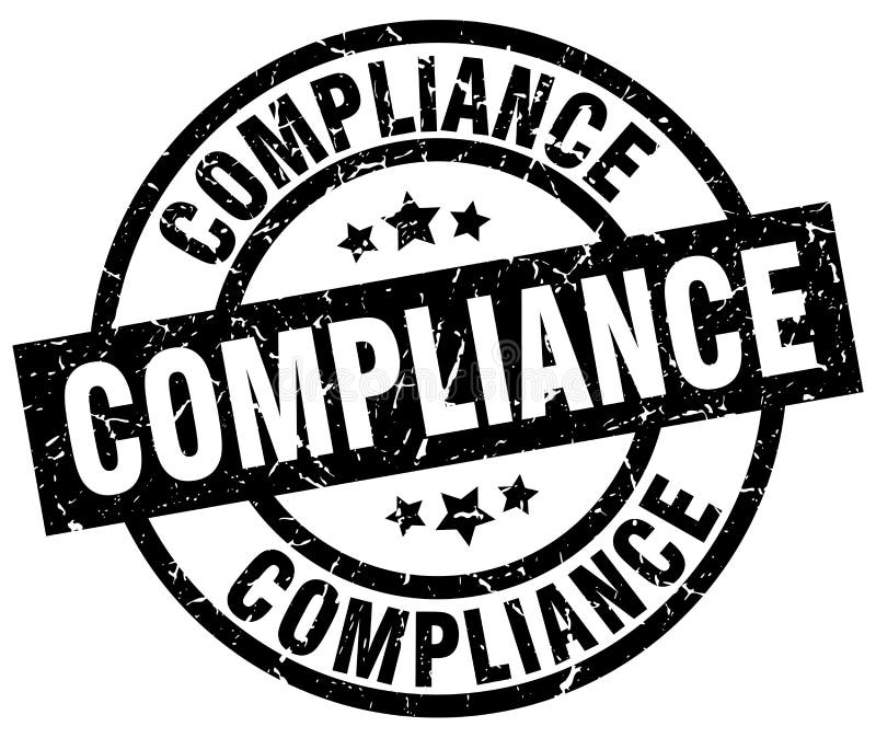 Compliance Round Grunge Stamp. Compliance Stock Vector - Illustration ...
