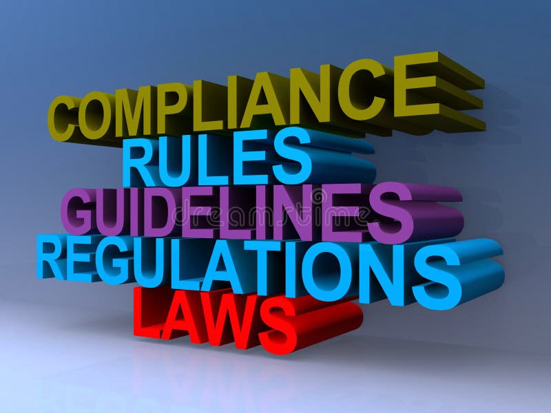 Compliance Rules Laws Regulations Stack of Books Manuals Stock ...