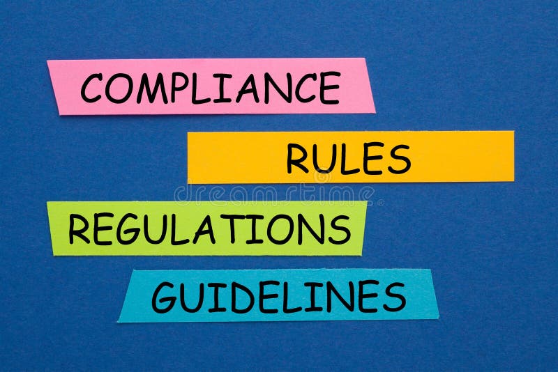 Compliance Rules Regulations Guidelines Stock Image - Image of ...