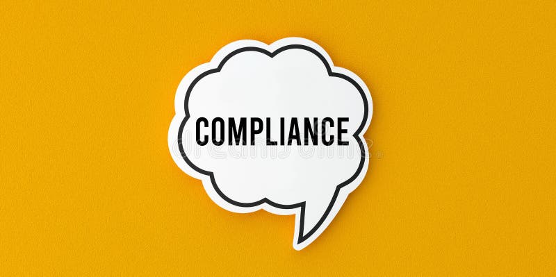 Compliance and Speech Bubble Concept Stock Photo - Image of diagram ...