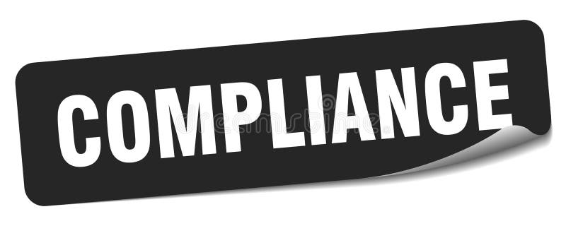 Compliance Sticker. Compliance Label Stock Vector - Illustration of ...