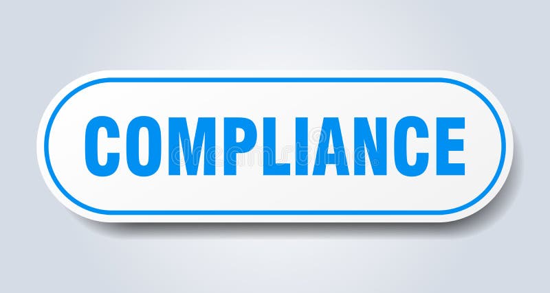 Compliance sticker. stock vector. Illustration of emblem - 153378611