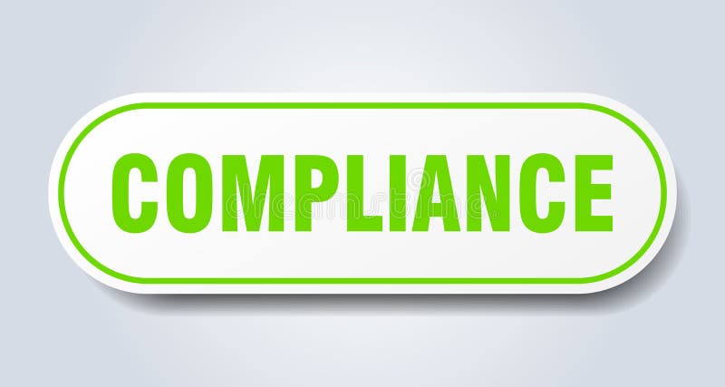 Compliance sticker. stock vector. Illustration of emblem - 153378611