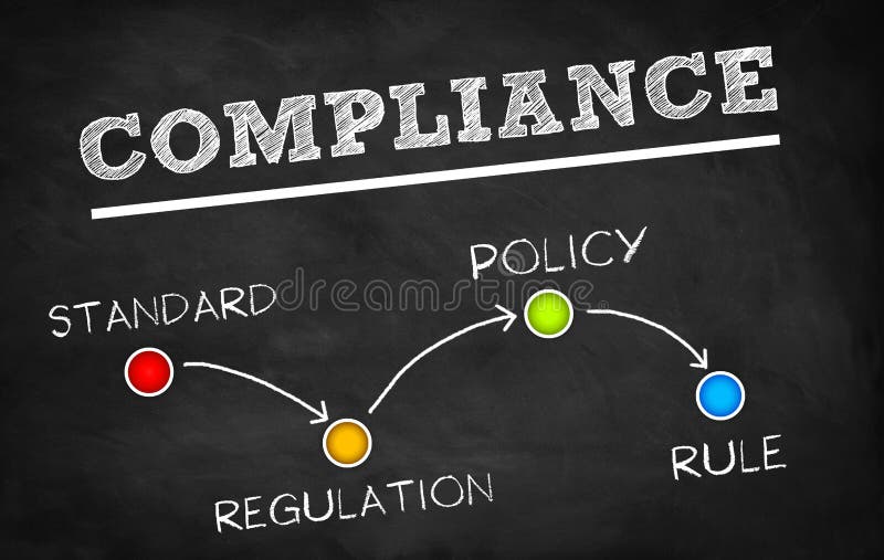 Compliance Message on a Speech Bubble. Stock Illustration ...