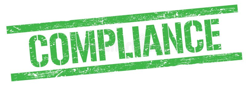 COMPLIANCE Text on Green Grungy Rectangle Stamp Stock Illustration ...
