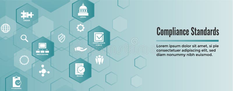 In Compliance Web Banner - Icon Set that Shows a Company Passed Stock ...
