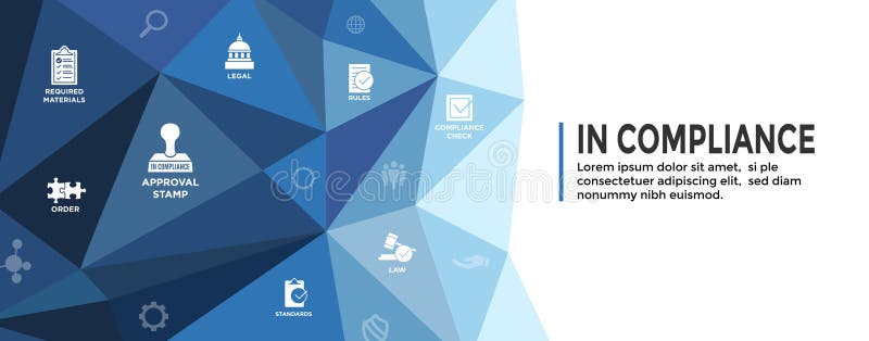 In Compliance Web Header Banner with Icon Set / Company Passed ...