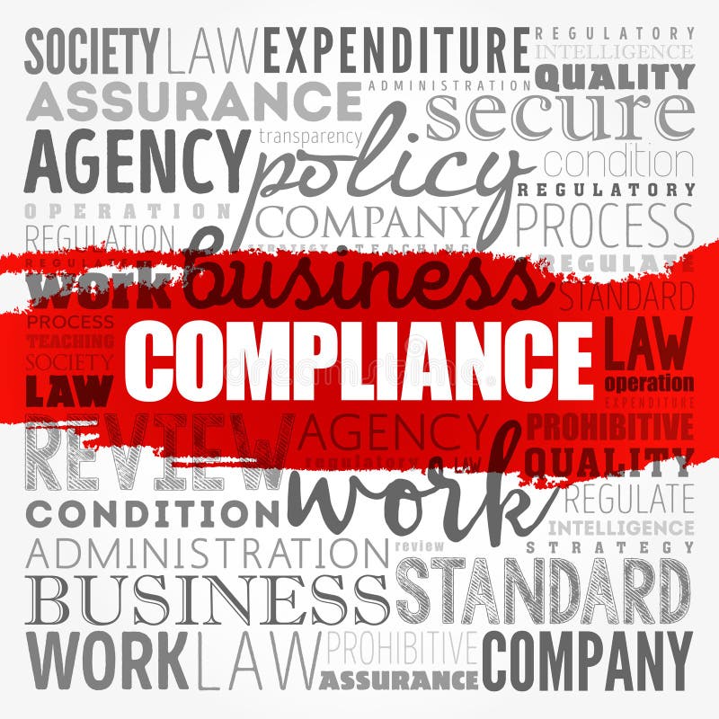 Compliance Word Cloud Collage, Business Concept Background Stock ...