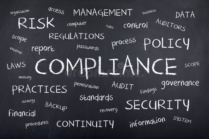 Compliance Word Cloud Concept Background Stock Image - Image of ...