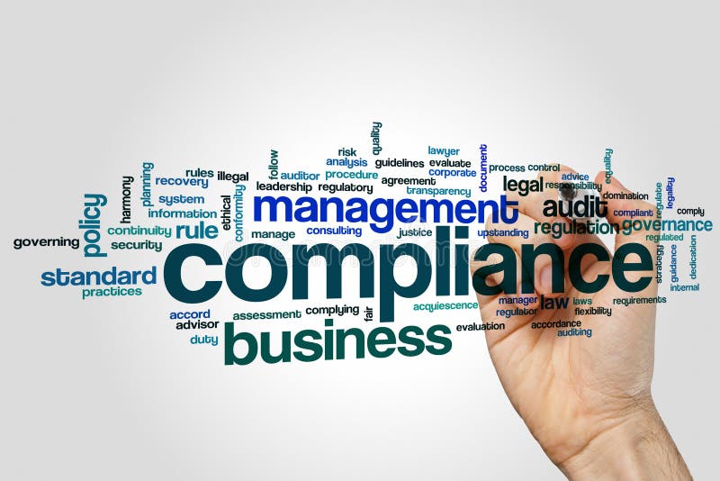 Compliance Word Cloud Concept Background Stock Image - Image of ...