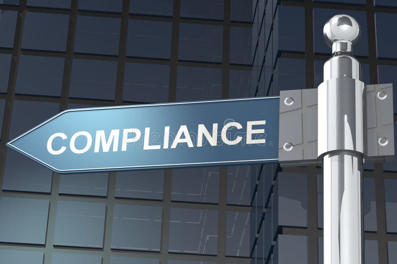 Compliance Word on Compass Isolated Stock Illustration - Illustration ...