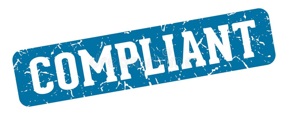 Compliant Rectangular Sign. Compliant Stamp Stock Vector - Illustration ...