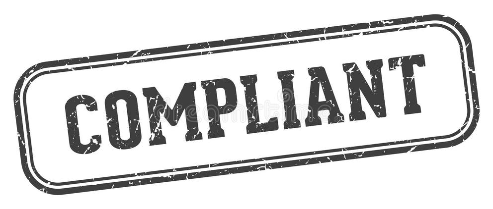 Compliant Stamp. Compliant Rectangular Stamp on White Background Stock ...