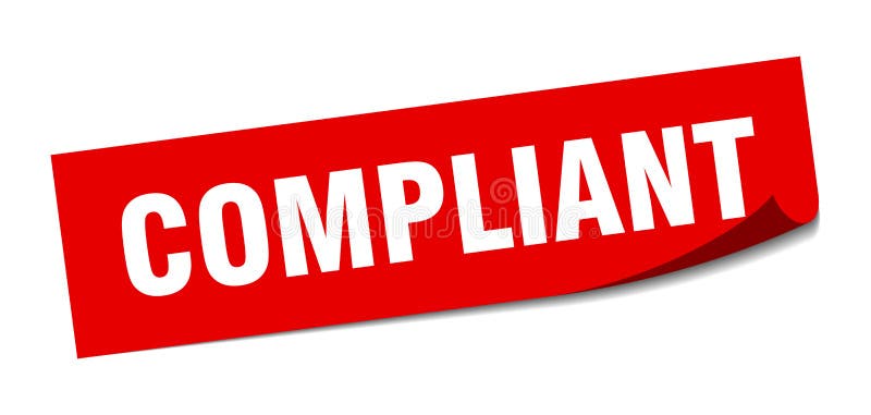 Compliant Label Sign. Round Stamp. Band. Ribbon Stock Vector ...