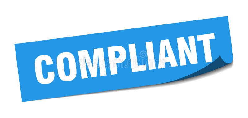 Compliant Sticker. Compliant Square Isolated Sign Stock Vector ...