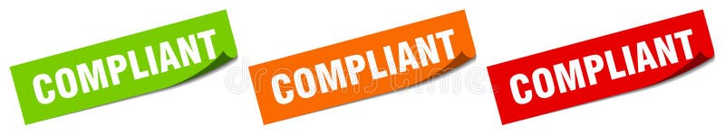 Compliant Sticker. Compliant Square Isolated Sign Stock Vector ...
