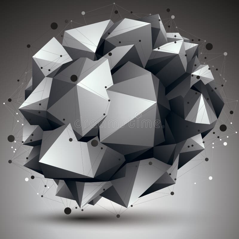 Complicated Abstract Colorful 3D Shapes, Vector Digital Objects. Stock ...