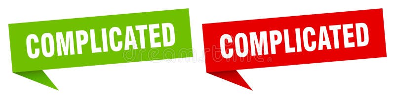 Complicated Banner. Complicated Speech Bubble Label Set Stock Vector ...