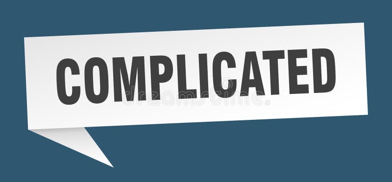 Complicated Banner. Complicated Speech Bubble Stock Vector ...