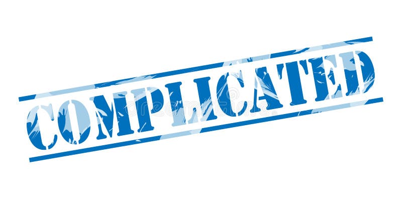 Complicated blue stamp stock illustration. Illustration of button ...