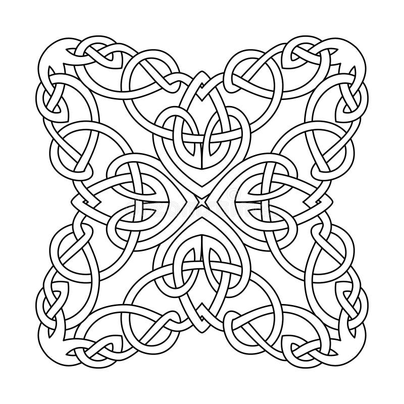 Complicated Celtic Knot Vector Illustration. Stock Vector ...