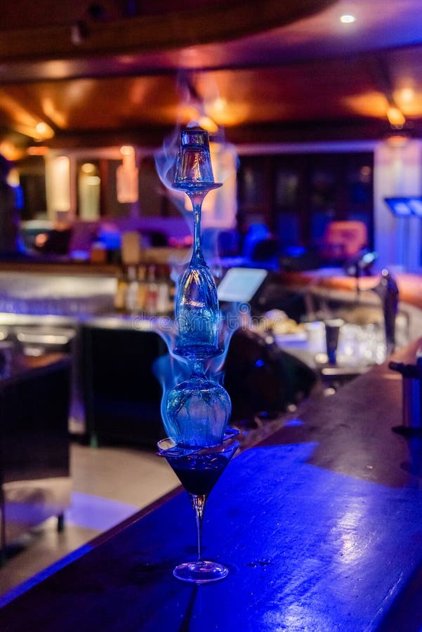 B-52 cocktail on fire stock image. Image of fresh, burning - 176139747