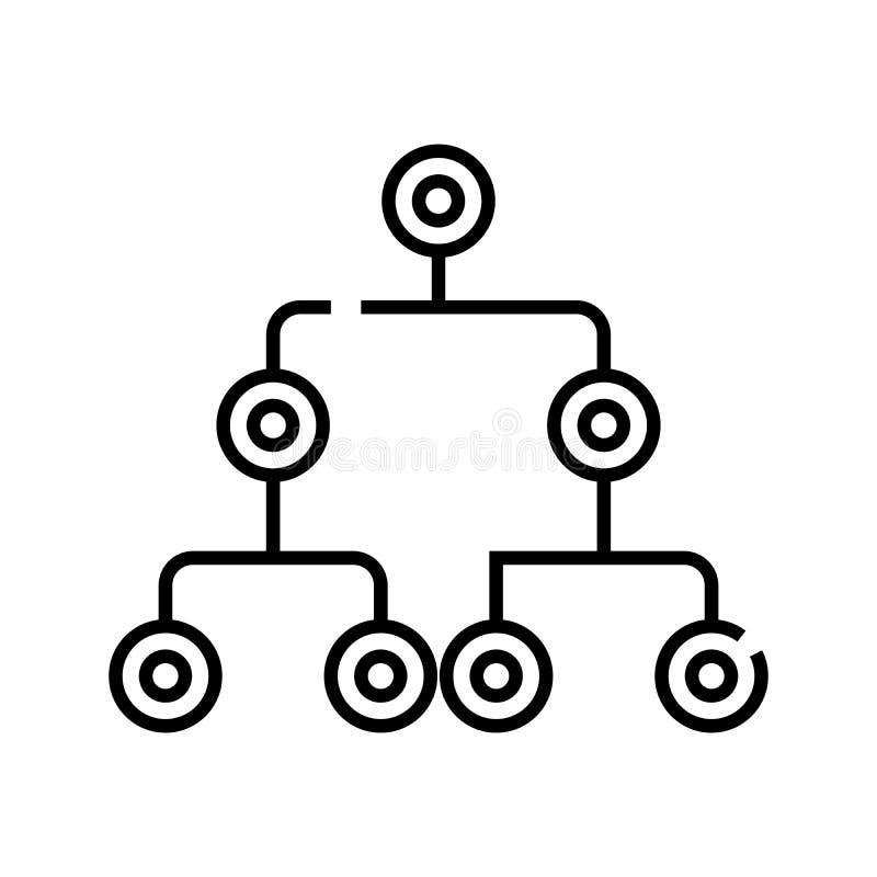 Complicated Connections Line Icon, Concept Sign, Outline Vector ...