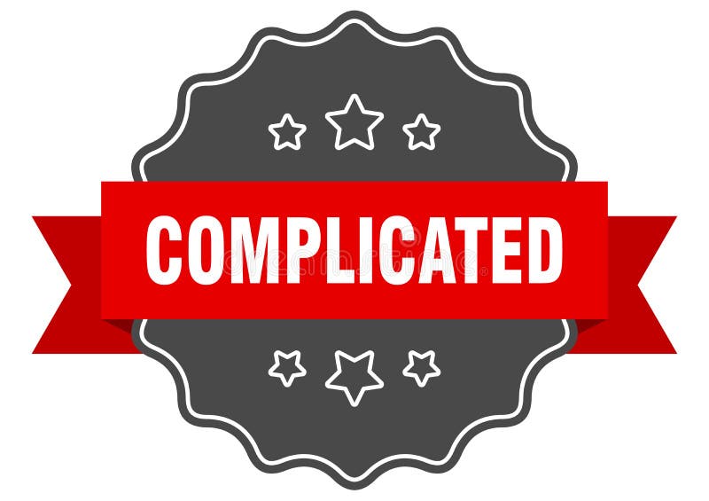 Complicated Label. Complicated Isolated Seal. Sticker. Sign Stock ...