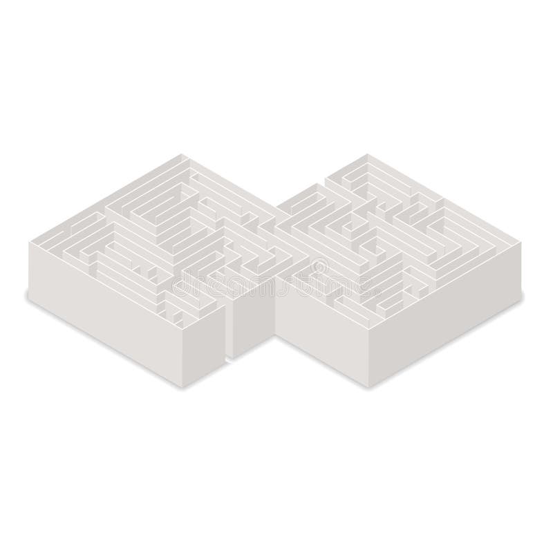 Complicated labyrinth stock illustration. Illustration of design - 7216741