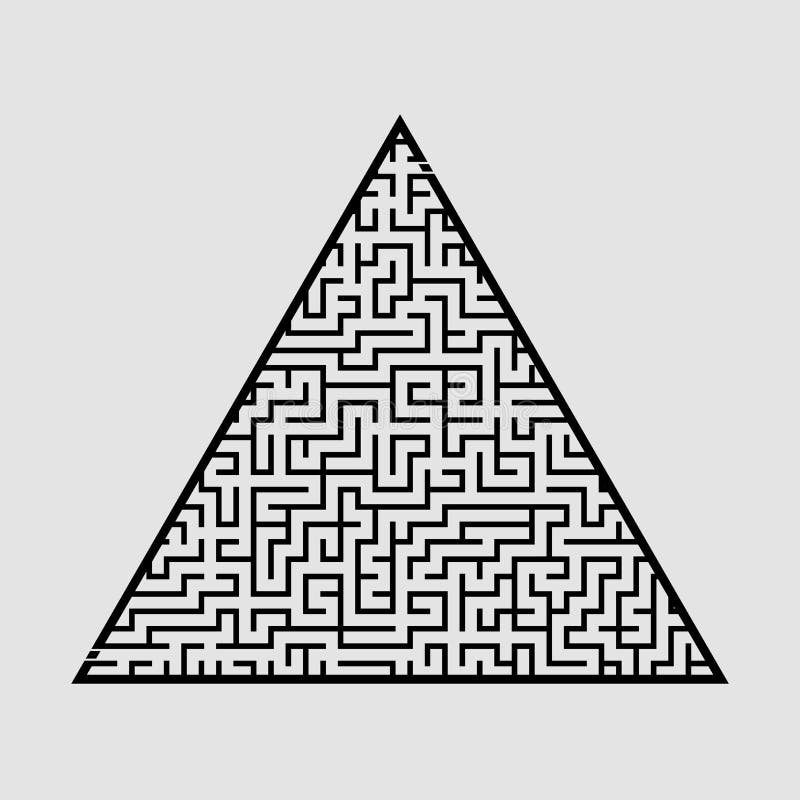 Complicated Large Triangular Labyrinth. Game for Kids and Adults ...