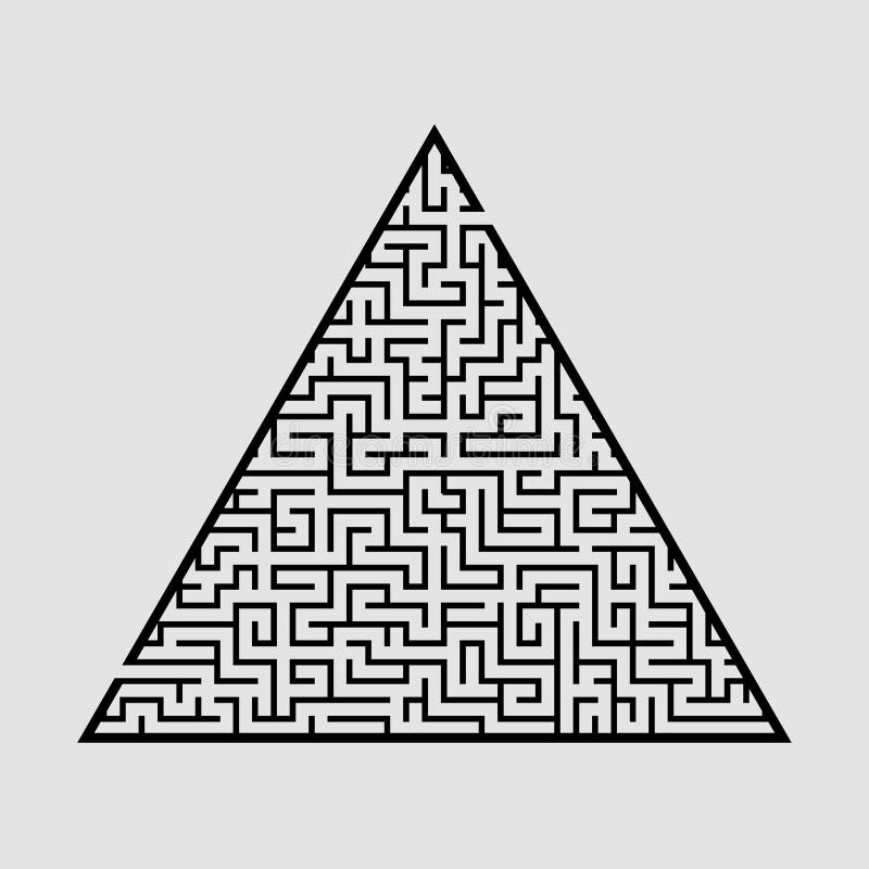 Complicated Large Triangular Labyrinth. Game for Kids and Adults ...