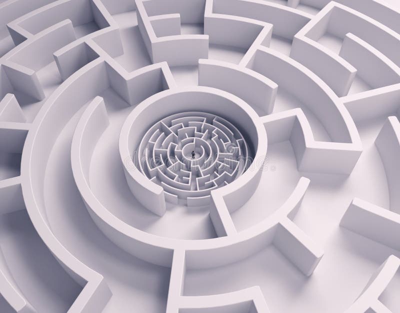 Complicated maze stock illustration. Illustration of path - 272825439