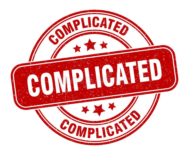 Complicated Stamp. Complicated Label. Round Grunge Sign Stock Vector ...