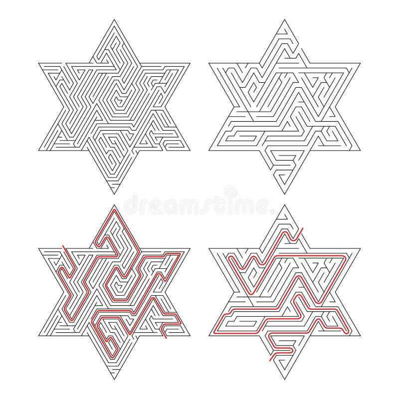 Different Labyrinths Stock Illustrations – 19 Different Labyrinths ...