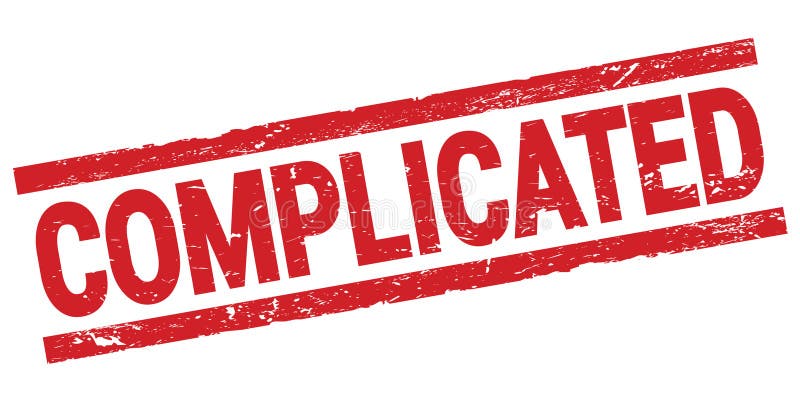 COMPLICATED Text on Red Rectangle Stamp Sign Stock Illustration ...