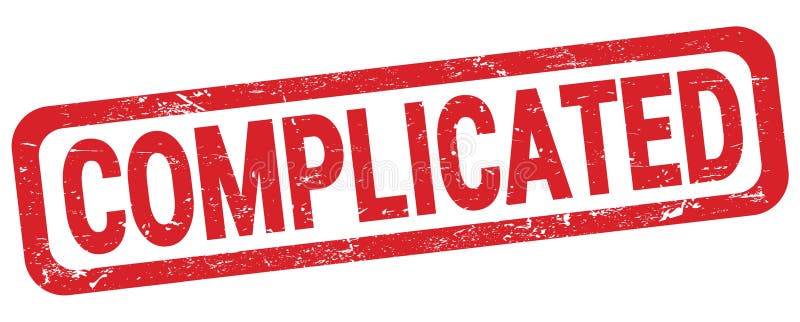 COMPLICATED Text Written on Red Rectangle Stamp Stock Illustration ...