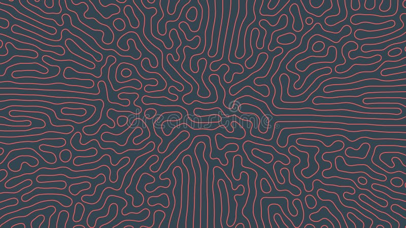 Complicated Thin Red Lines Pattern Vector Psychedelic Crazy Art ...