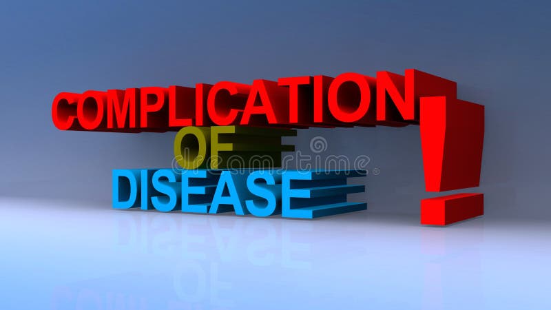 Complication of Disease on Blue Stock Illustration - Illustration of ...