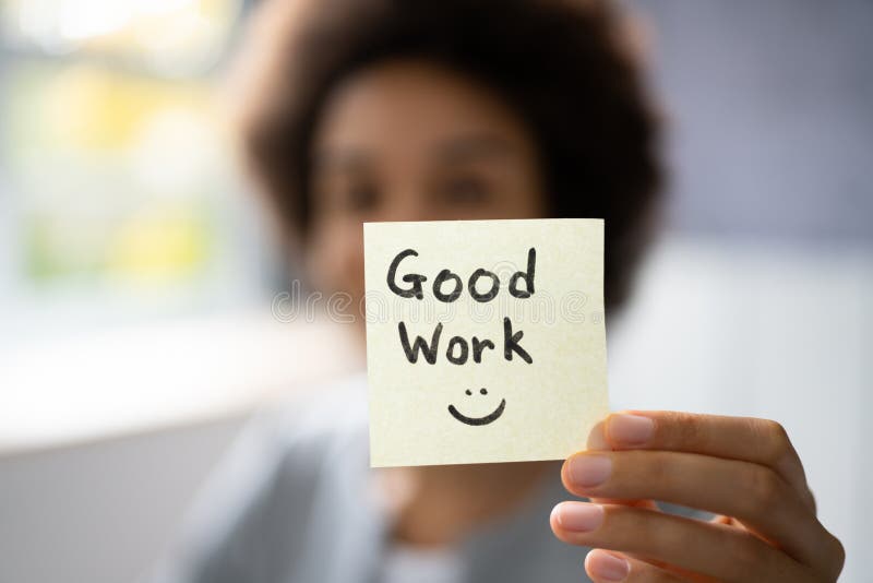 Compliment and Praise Message Sign Stock Photo - Image of student ...